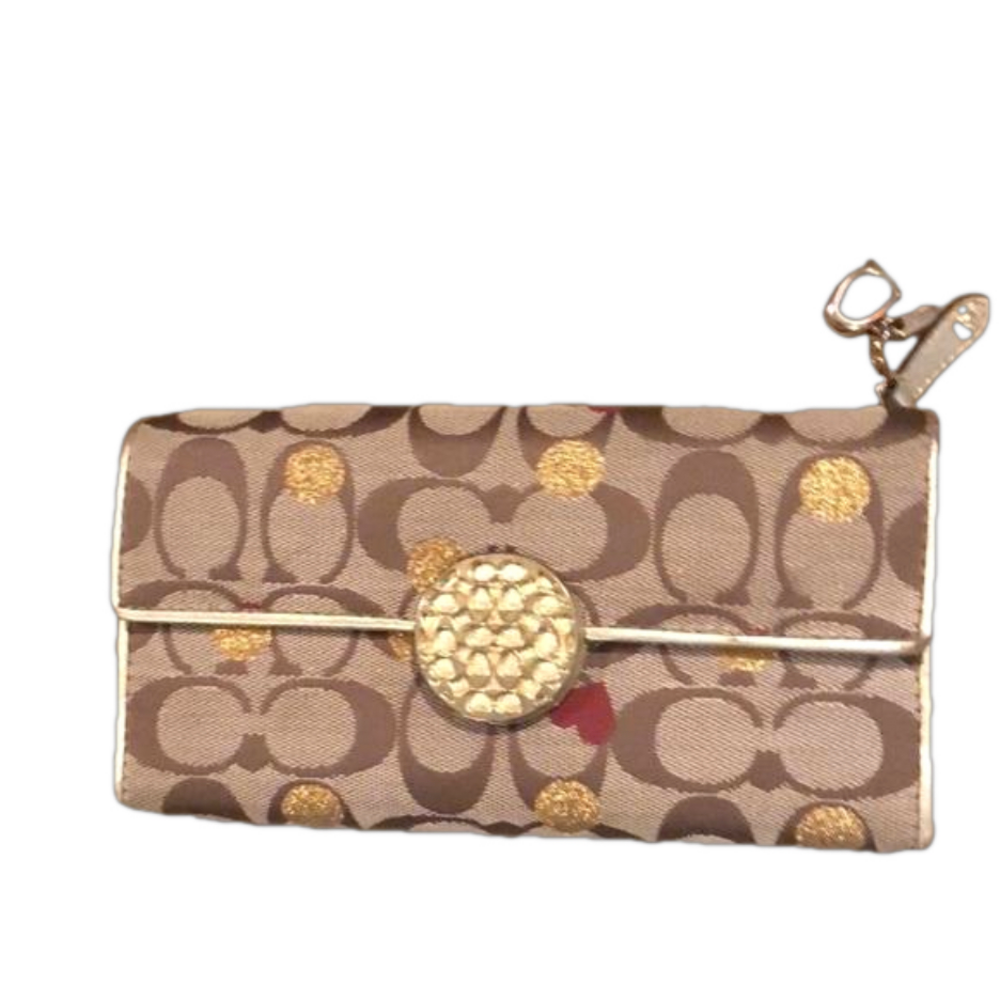 Coach Signature Khaki Wallet - Gem